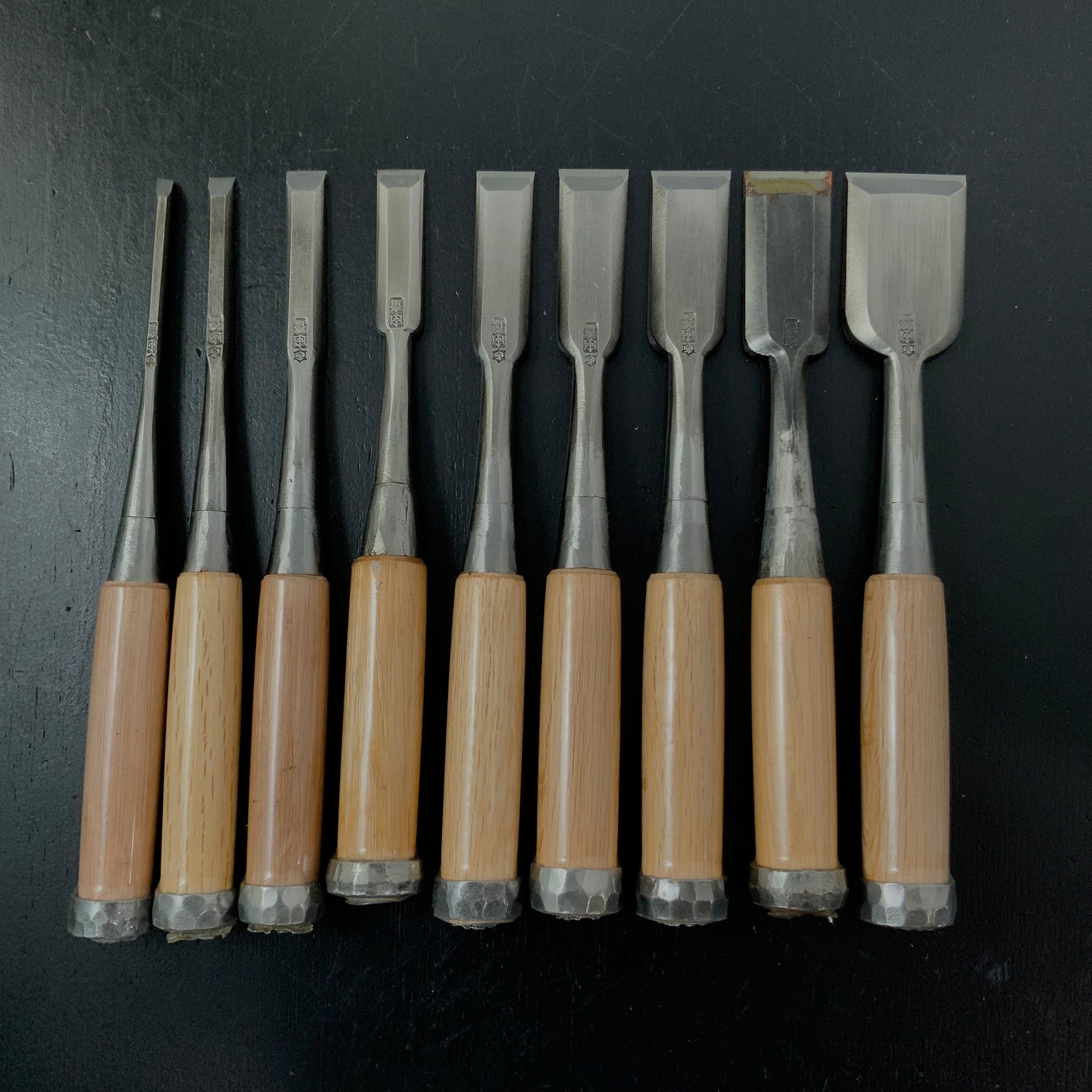 Old Stock Tasai Special Bench chisels (Oirenomi) with blue steel 掘出し物