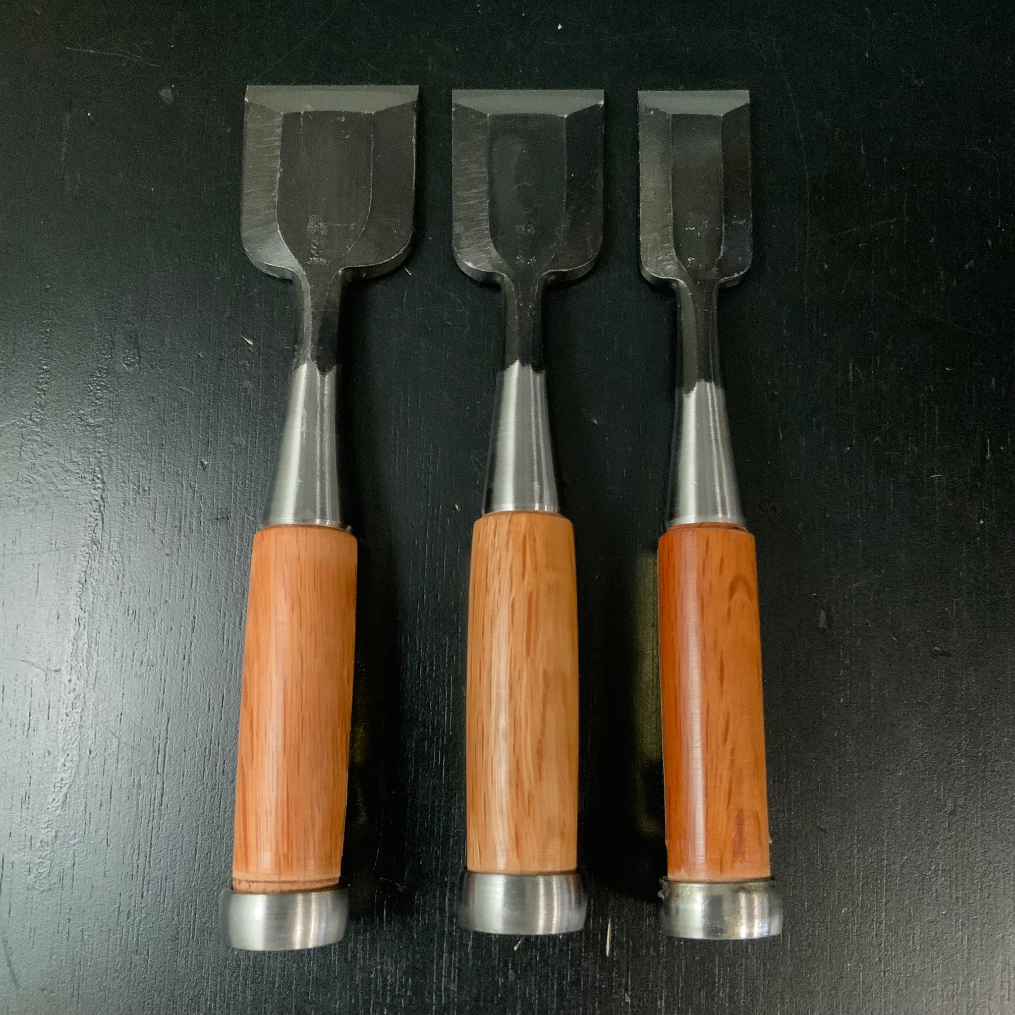 Old stock Ouchi Bench chisels by Ouchi 4th generation 掘出し物 四代目大内俊明作 宗家