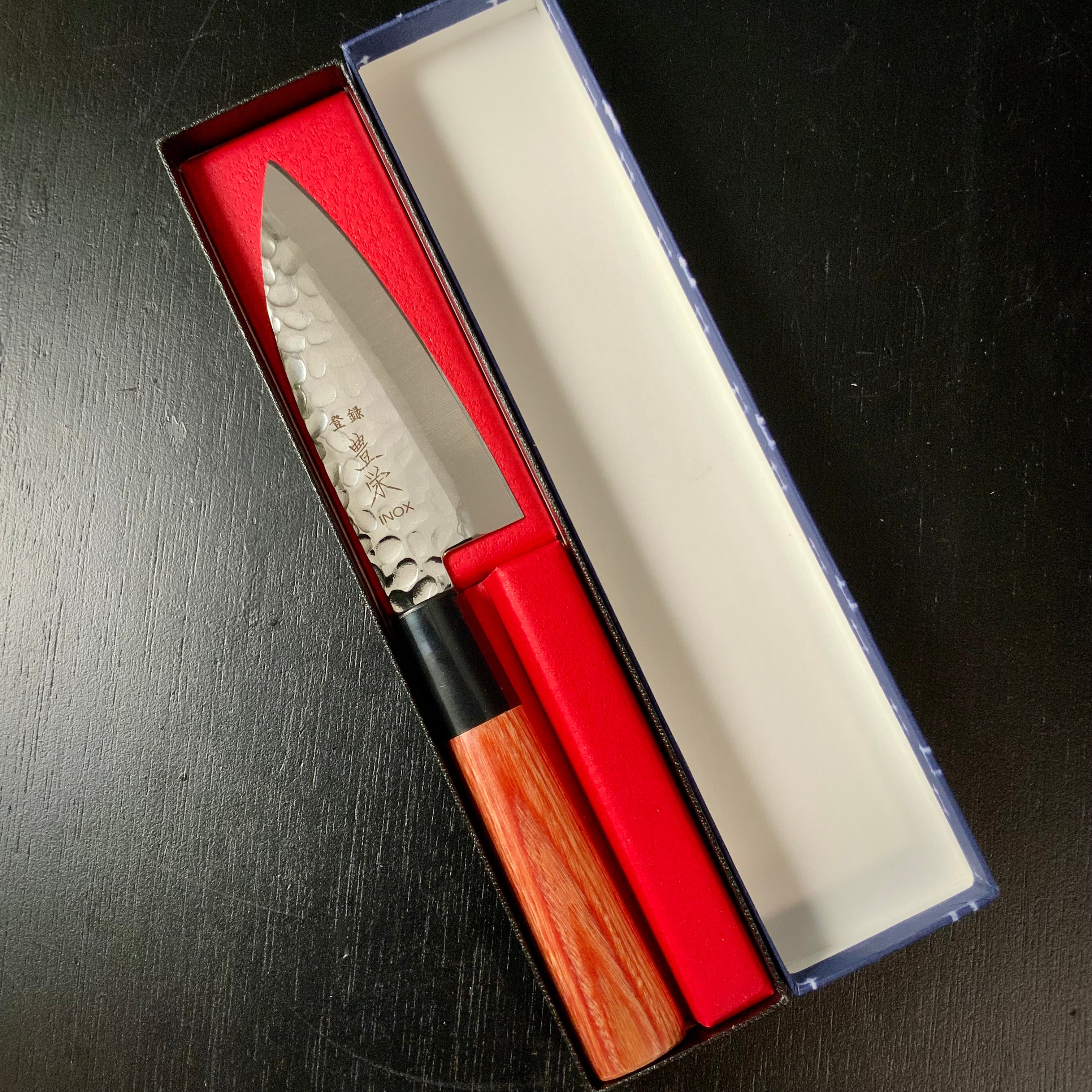 Houei INOX Chef knife Kodeba brown plywood with rounded edges / 豊榮 INO ...