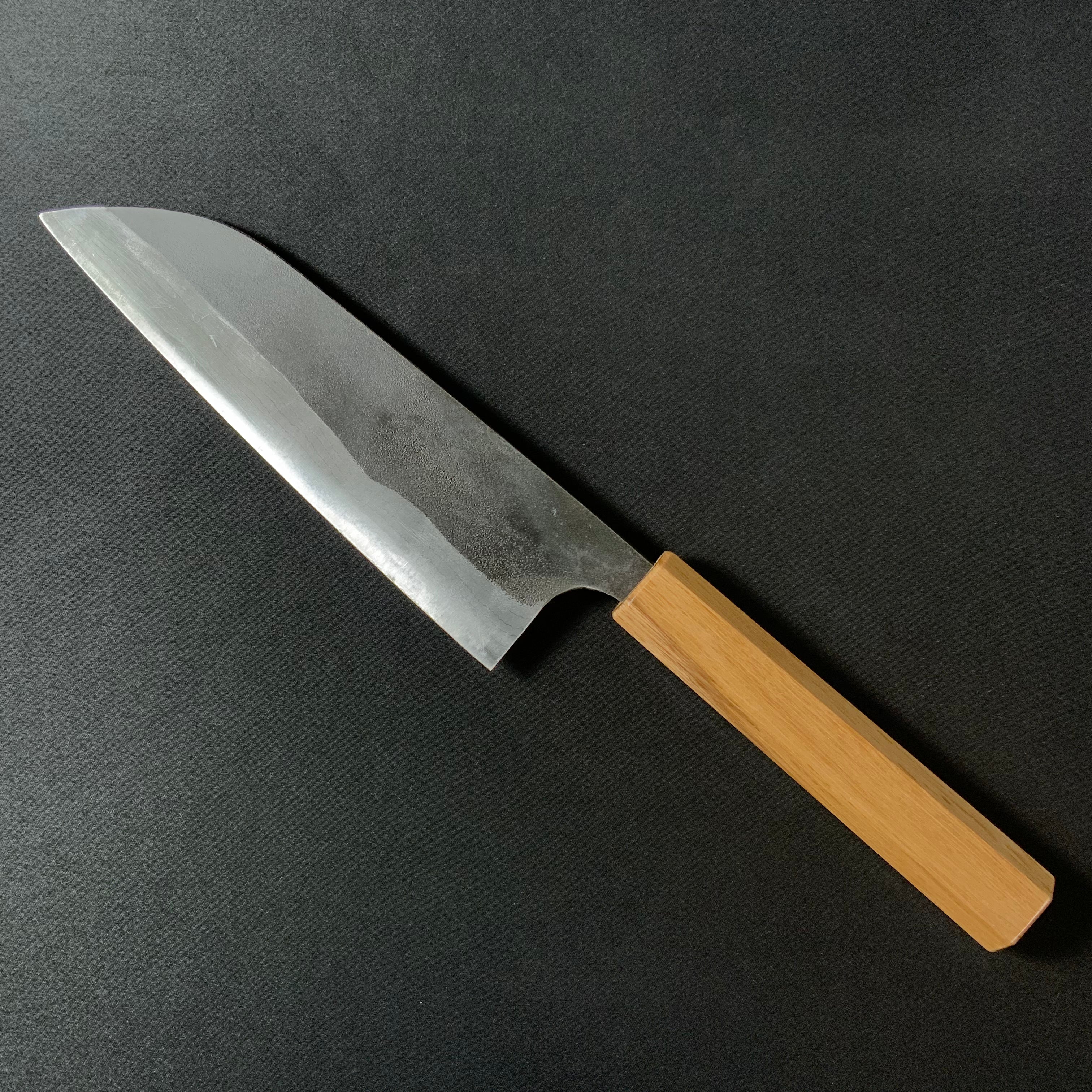 Hand made Kajihei Santoku Kitchen Knife with Blue steel かじ兵衛 青紙鋼 墨流し 三