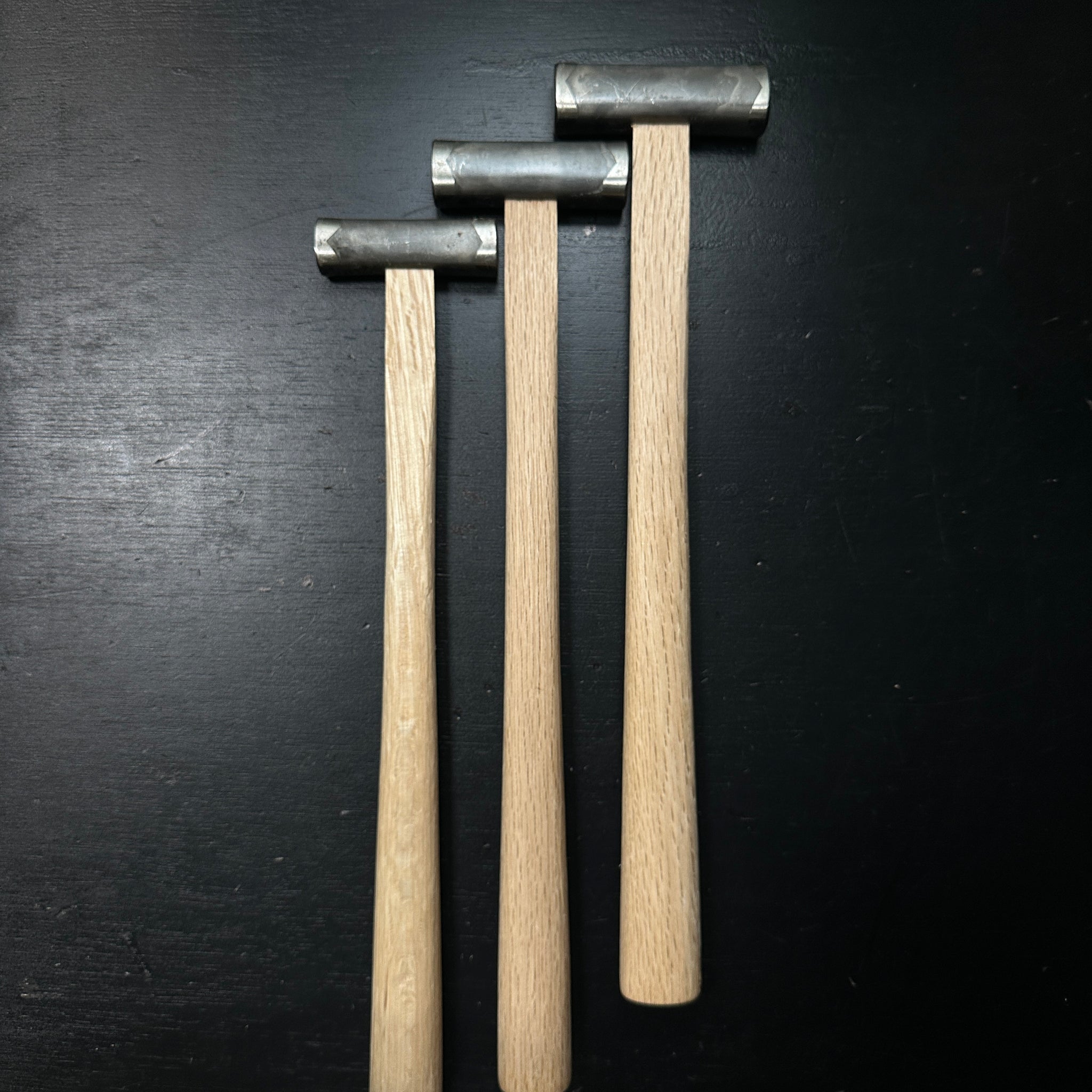 Old stock Hishikan Square Hammers File finish with Handle 掘出し物 菱貫 四角玄翁