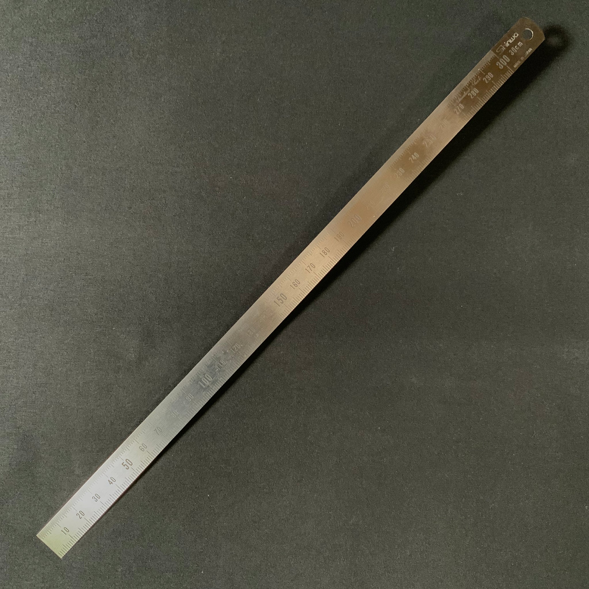 Old Stock Shinwa Stainless Steel Rule 300mm 掘出し物 シンワ 直尺 シルバー 30cm