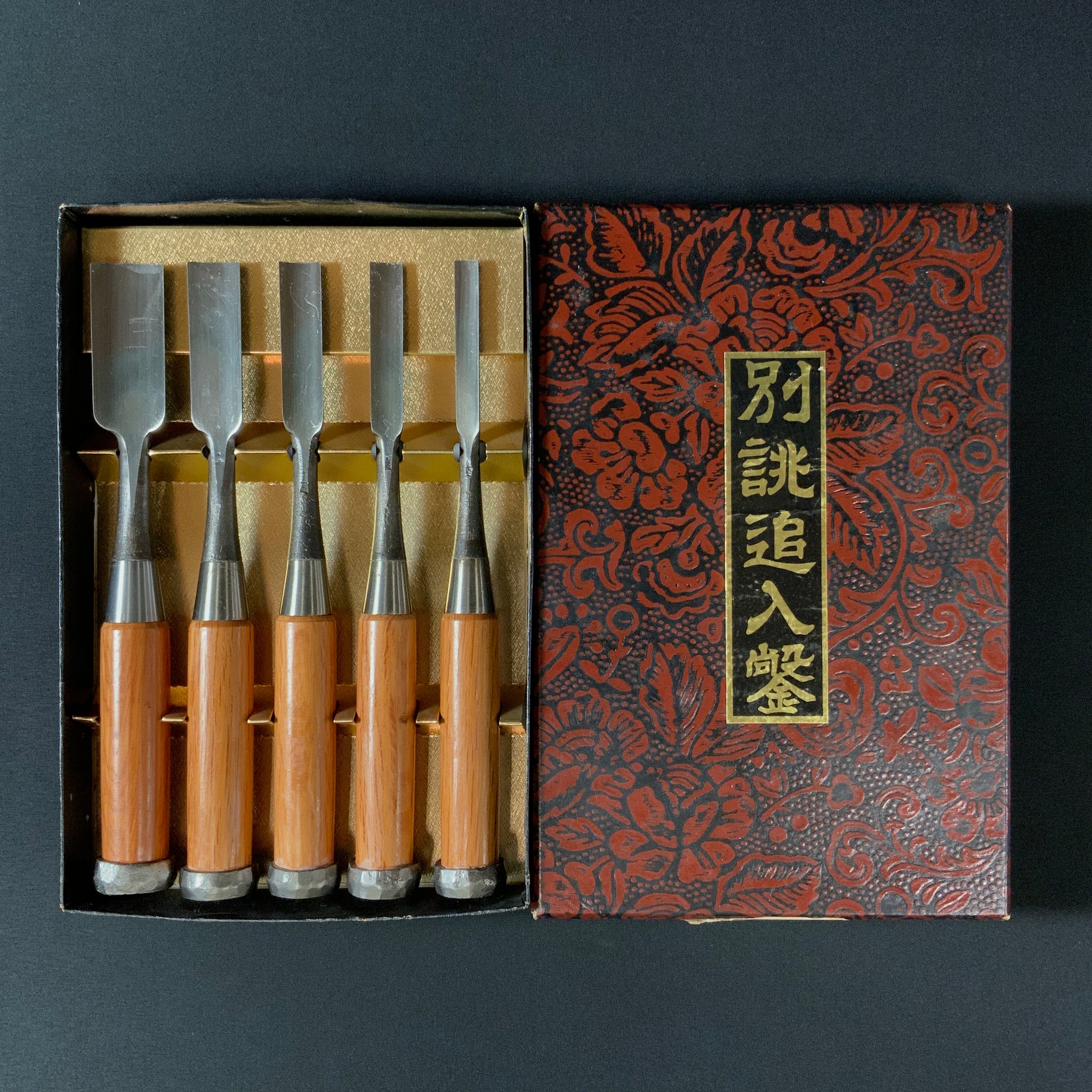 Old stock Takahiro Uchimaru Bench chisels (Round Chisel) 5pc set 掘出し物