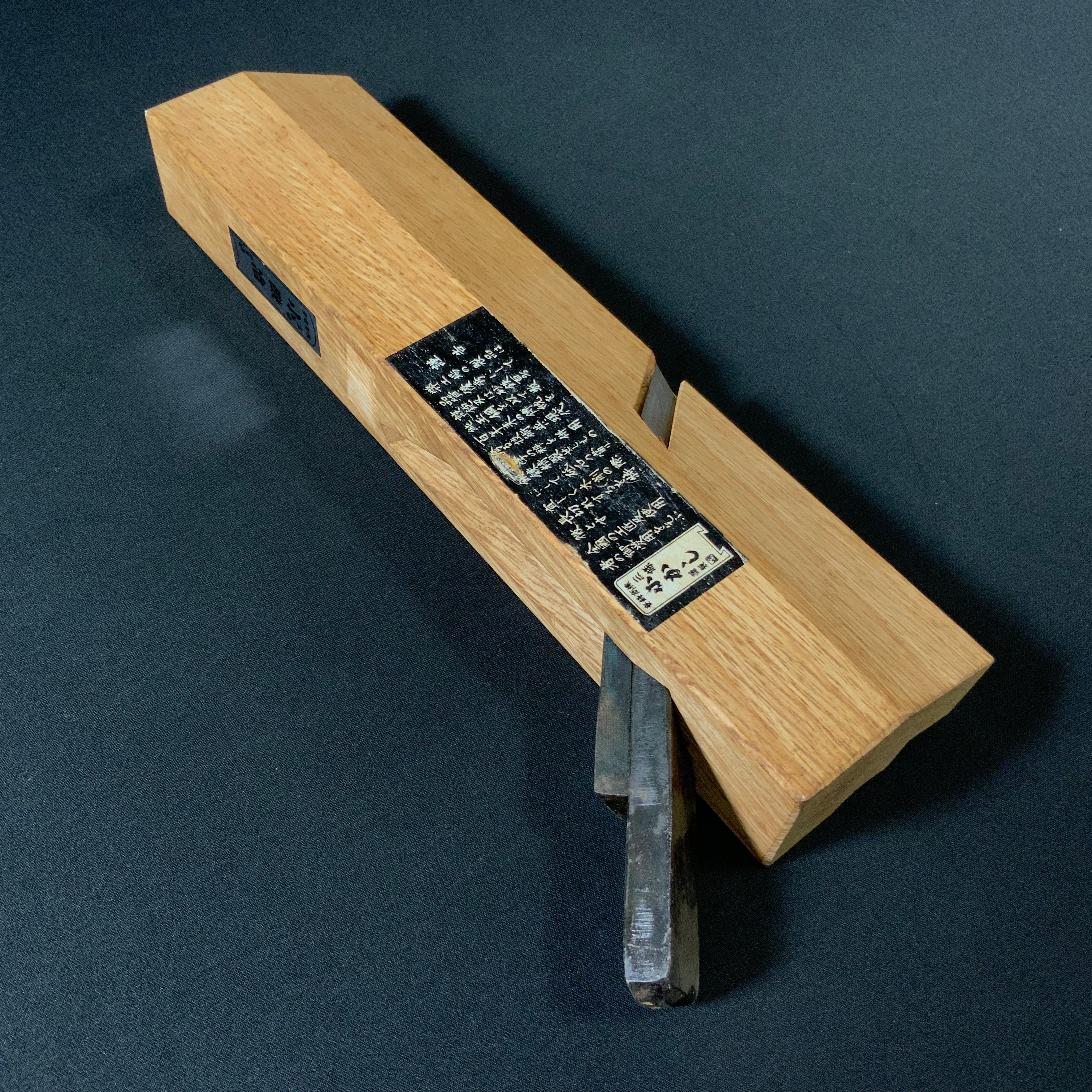 #11 Old stock Side Rabbet Plane with blue steel 掘出し物 小かし 脇取鉋 赤樫台 Wakit