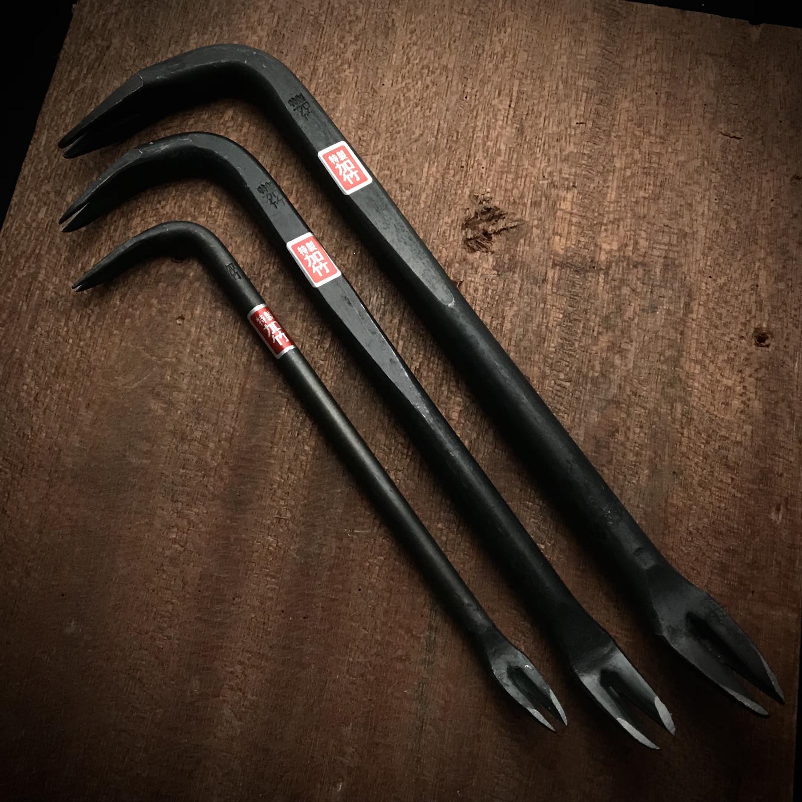Katake Japanese Hand made crowbar 加竹 バール 釘抜き 180,210,240,270,300mm