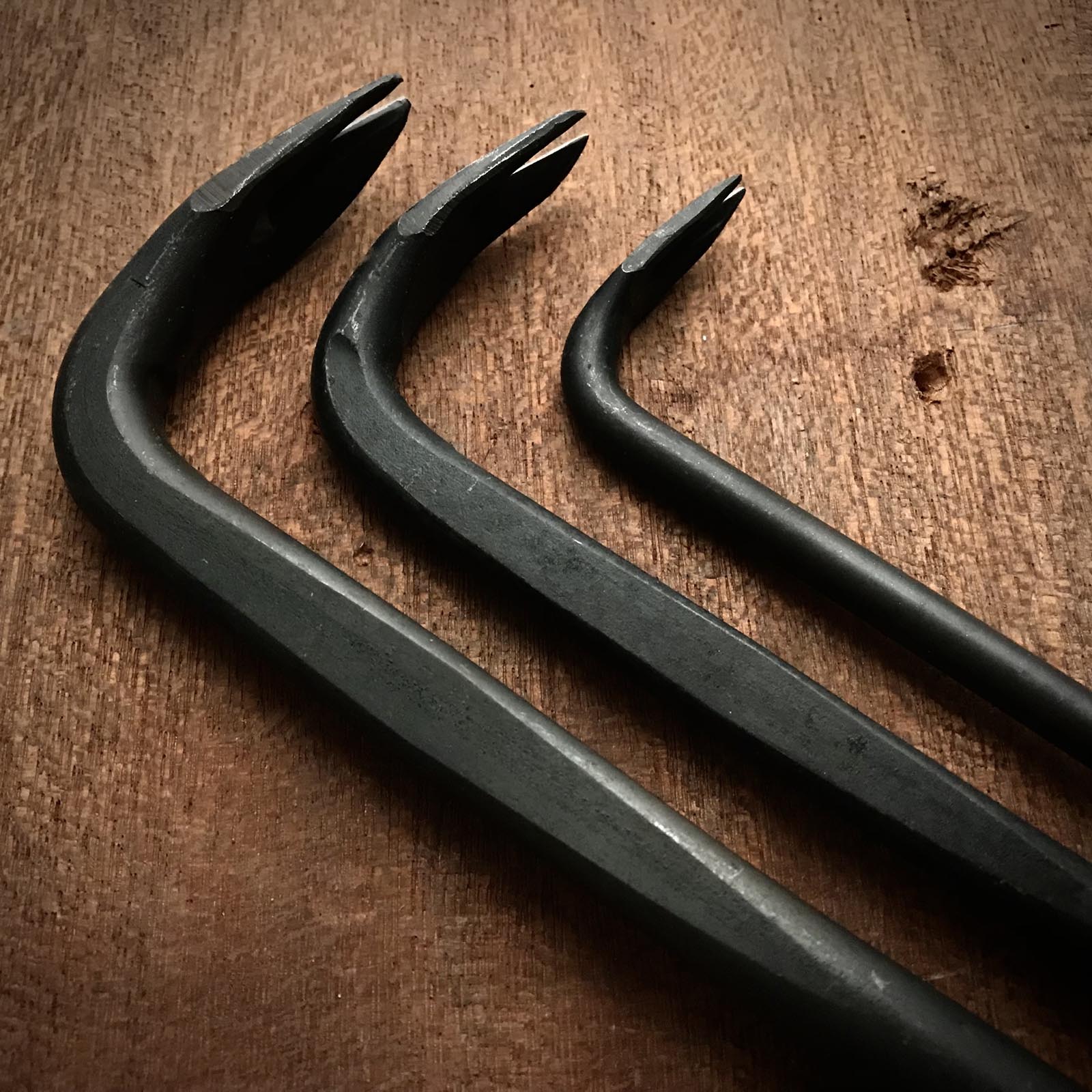 Katake Japanese Hand made crowbar 加竹 バール 釘抜き 180,210,240,270,300mm ...