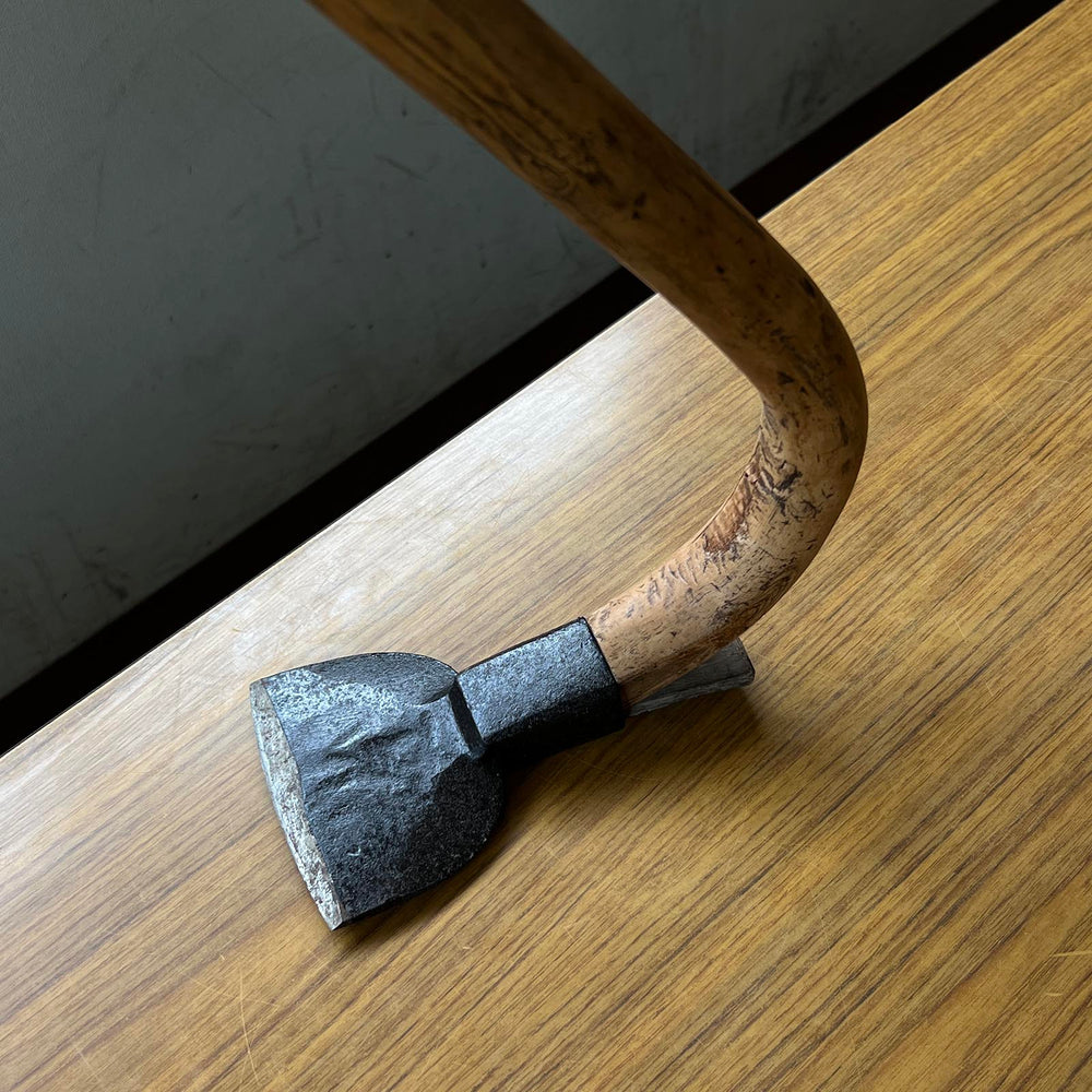 Used Japanese Carpenter's Adze with handle 中古 手斧 Chouna 102mm