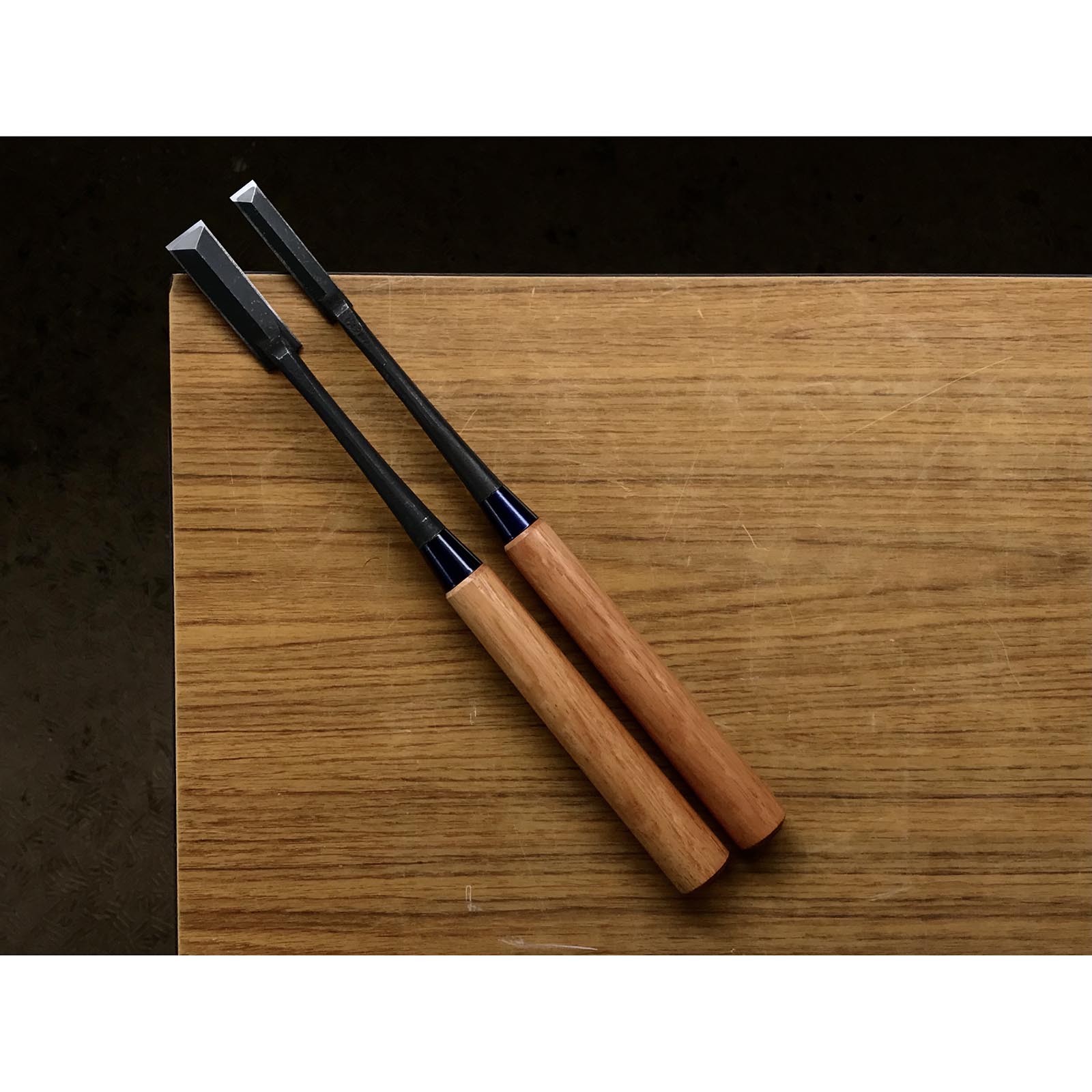 Old stock Yamahiro Trowel chisels set (Kote nomi) Dovetail type by Oka